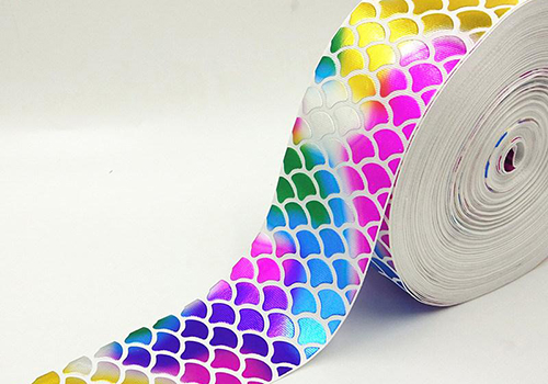 Foil Fish Scales Printed Ribbon - xiamencolourfulribbonco.,ltd